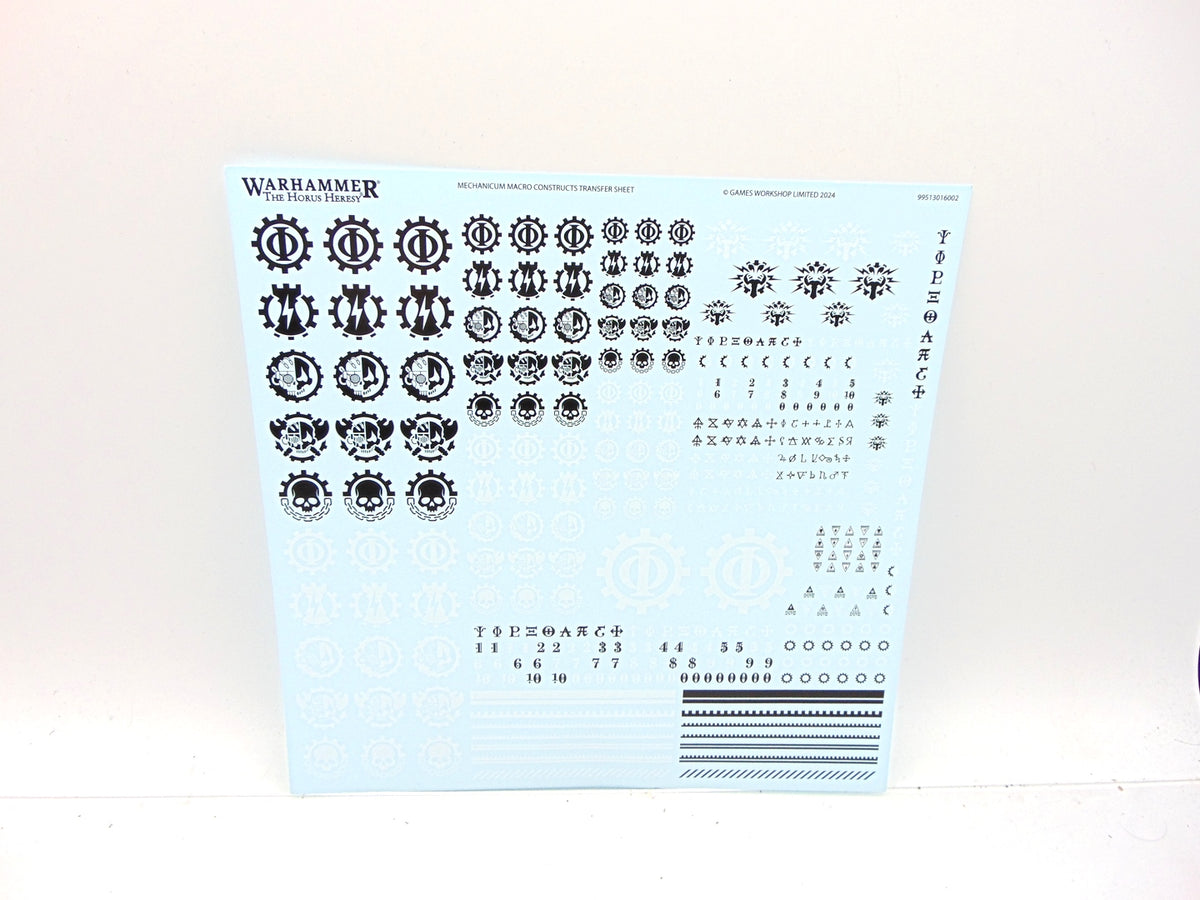 Mechanicum Macro Constructs Transfer Sheet – The Troll Trader